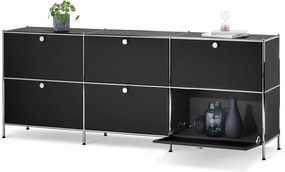 Tchibo - Odkládací skříňka CN3 se 6 výklopnými dvířky - barva: černá