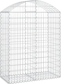 Klenutý gabionový koš 100 x 50 x 120/140 cm pozinkované železo 153436