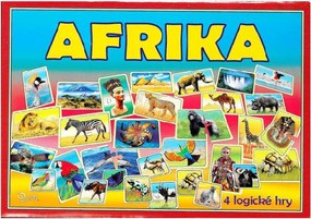 HYDRODATA HRA Afrika sada 4 logické naučné hry v krabici 4v1 *SPOLEČENSKÉ HRY* 170509