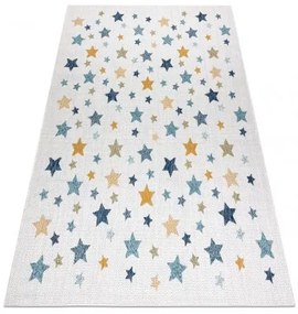 koberec SISAL COOPER Hvězdy 22260 ecru / tmavě modrá velikost 180x270 cm | krásné koberce cz