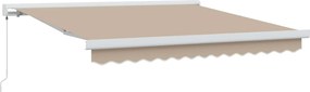 Stahovací markýza Béžová 350 x 250 cm Plátno a hliník 3330351