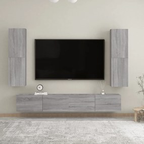 vidaXL TV stolky 2 ks 30,5x30x110 cm kompozitní dřevo [826681] Barva: šedá sonoma