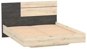 Manželská postel 160 cm Barca (dub artisan + borovice norská černá). 1071570