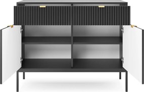 PSK Komoda NEMO KSZ104, Černá 104 cm Dekor nohou: Zlaté