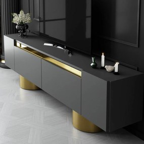 Televizní stolek Bohem Anthracite and Gold