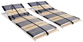 Lamelové rošty do postele 2 ks 42 lamel 7 zón 70 x 200 cm 3051421