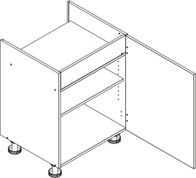 ALFASHOP ZOYA dolní D60PC P/L dub