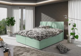 Čalouněná postel FADO 3 + rošt + matrace + topper, 140x200, cosmic16