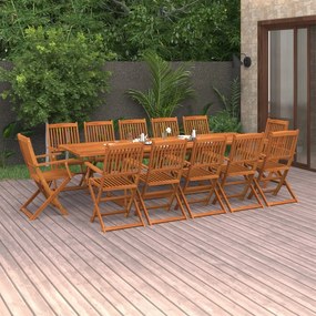 13dílný zahradní jídelní set 280x90x75cm masivní akáciové dřevo 3086991