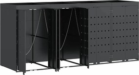 Úložný box na 4 popelnice Antracit 272 x 77,5 x 121,5 cm 3394745