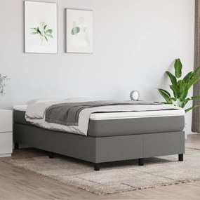 vidaXL Box spring postel s matrací 120x200 cm textil [3144412] Barva: Tmavě šedá