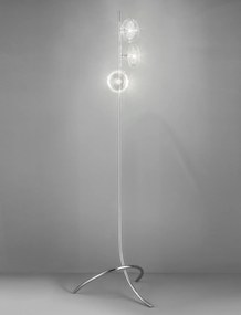 Metallux 260.733.01 Dolce, stojací lampa 3xG9, chrom/čiré sklo, výška 170cm