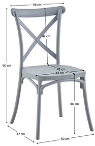 Kondela Stohovatelná židle, šedá, SAVITA