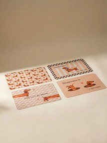 Sinsay - Prostírání s motivem jezevčíků 4 pack - vícebarevná