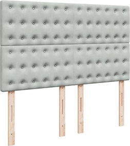 Box spring postel s matrací světle šedá 140x190 cm samet 3293218