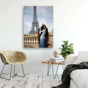 Gario Obraz na plátně Polibek u Eiffelovy věže - Norrobey Rozměry: 40 x 60 cm
