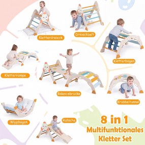 Costway Skládací Montessori prolézačka 8 v 1, vícebarevná