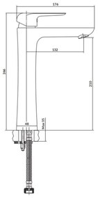 Cersanit S951-360 - Umyvadlová baterie CITY 26,6 cm lesklý chrom