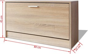 vidaXL Lavice s botníkem 80x24x45 cm kompozitní dřevo [243049] Barva: kouřový dub