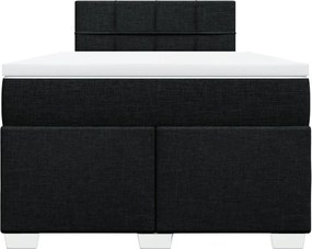 Box spring postel s matrací černá 120x190 cm textil 3288129