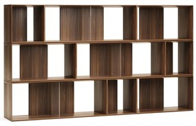 Modulární policový systém v dekoru ořechu v přírodní barvě 9 ks 202x114 cm Litto – Kave Home