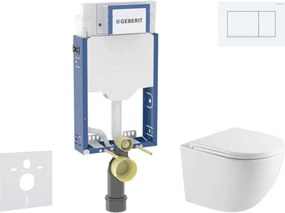 Geberit Kombifix - Set předstěnové instalace, klozetu Oudee a sedátka softclose, tlačítko Sigma20, bílá/bílá mat SANI15CA3145