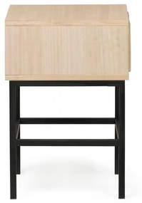 Noční stolek se zásuvkou Ratre dřevěný