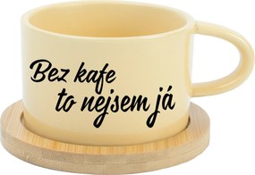 BEZ KAFE TO NEJSEM JÁ - žlutý hrníček makronka 200 ml