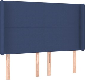 Box spring postel s matrací a LED modrá 140x190 cm textil 3138715
