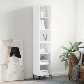 vidaXL Skříň highboard 34,5x32,5x180 cm kompozitní dřevo [3189831] Barva: Bílá