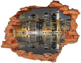 Wallmuralia Nálepka fototapeta 3D výhled New York noc 90x70 cm