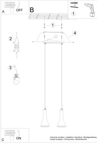 Sollux SL.1224 - Lustr na lanku REA 2xE14/12W/230V beton