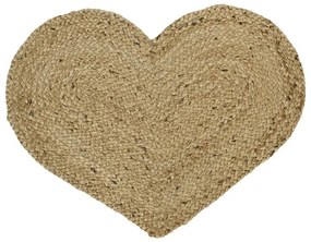 Jutové prostírání / předložka velké srdce Heart - 60*45*0,5cm