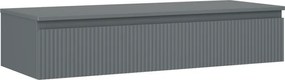 Mexen Rivel, koupelnová skříňka 120 cm s horní částí, 1 zásuvka, drážkovaná, grafit matná - 91A20-12023-1-BFC66