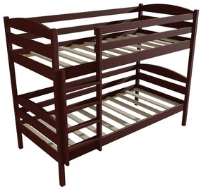 Vomaks Patrová postel PP 018 Rozměr: 90 x 200 cm, Barva: surové dřevo, Prostor mezi lůžky: 80 cm