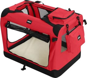 Leopet Přepravní box pro psy XXXL, 102 x 69 x 69 cm, červený