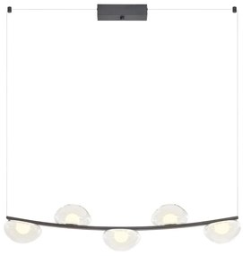 Černý LED lustr nad stůl Redo SINCLAIR 01-3244