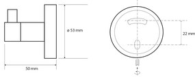 Sapho, X-ROUND E háček, chrom, XR205