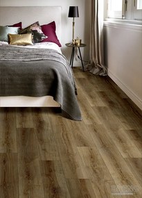 Breno PVC CARBONTEX Cherbourg Oak 546 – tmavé dřevo, šíře 400 cm