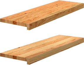 Nášlapy na schody 2 ks světle hnědé 80x25x2 cm masivní dub 3283785