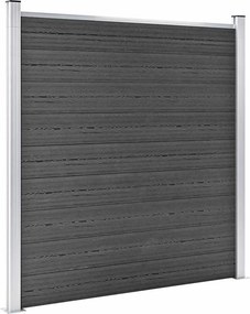 Set plotových dílců WPC 792 x (105–186) cm černý 3070440