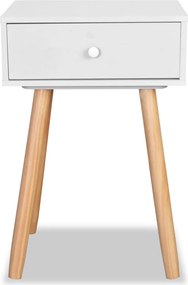 Noční stolek 2 ks masivní borovice 40 x 30 x 61 cm bílý 244740