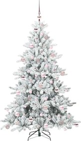 Umělý Skládací Vánoční Strom s stojanem Bílá 180 cm PVC a ocel 3397720