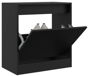 Botník černý 60 x 34 x 63,5 cm kompozitní dřevo