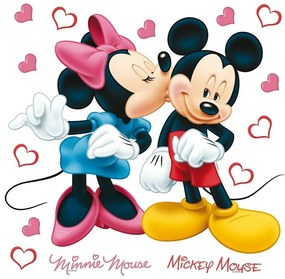 Samolepicí dekorace Mickey a Minnie DKS1085 - 30 x 30 cm