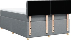 Box spring postel s matrací světle šedá 140 x 190 cm textil 3286682