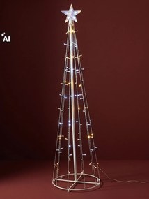 Sinsay - Skládací vánoční dekorace ve tvaru stromu s LED osvětlením - bílá