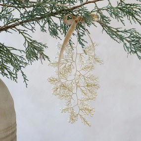 Luxusní dekorační ozdoba s perličkami Glaze Forest - 10*13 cm