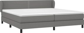 Box spring postel s matrací tmavě šedá 200x200 cm textil 3126190
