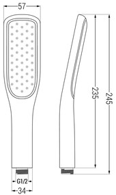 Mexen příslušenství - hlavice ruční sprchy R-49, bílá-zlatá, 79549-25